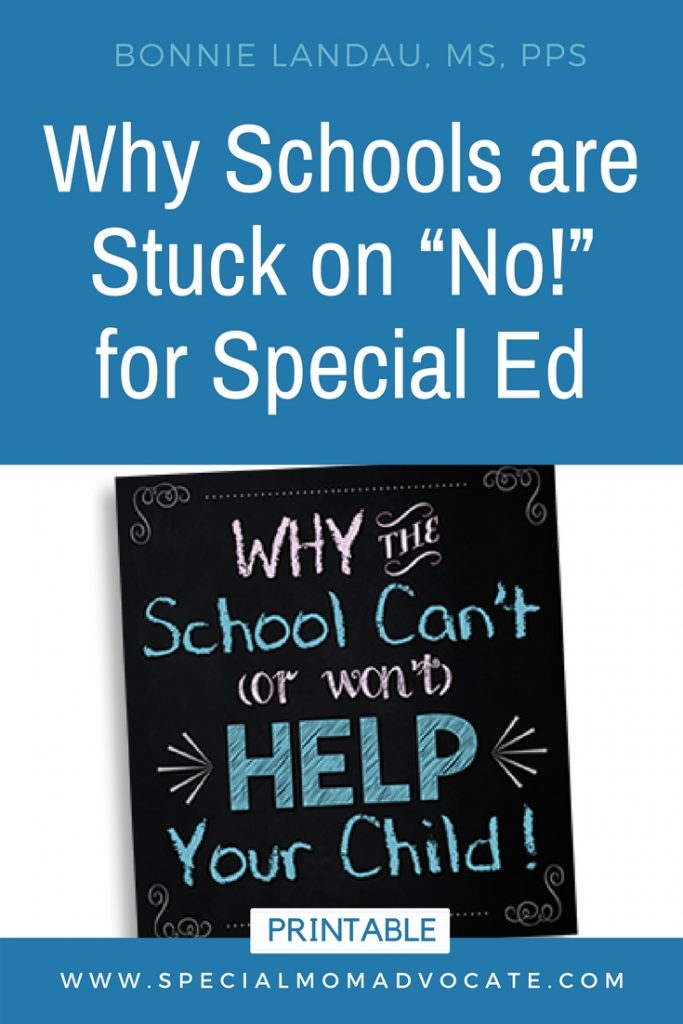 Why Schools are Stuck on “No!” for Special Ed | Special Mom Advocate