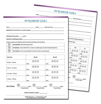 Positive Behavior Support in the Classroom – Printable | Special Mom ...