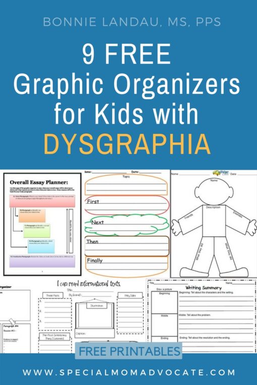 9 FREE Graphic Organizers For Kids With Dysgraphia | Special Mom Advocate