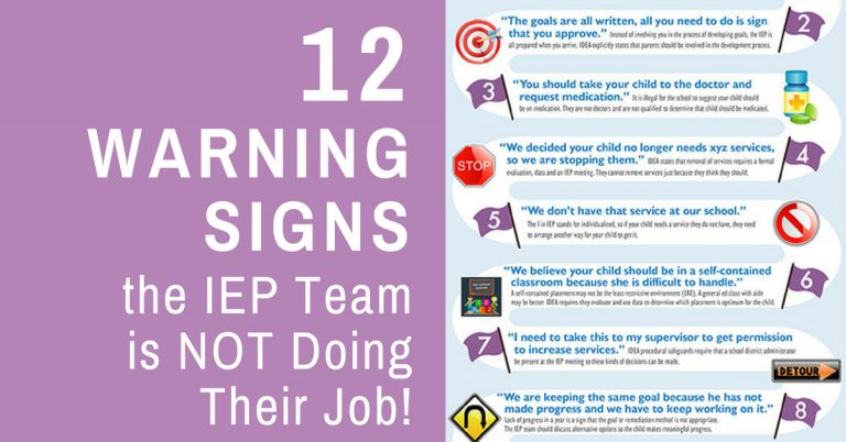 12 Warning Signs the IEP Team is NOT Doing Their Job! | Special Mom ...