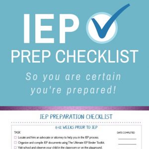 IEP Preparation Checklist | Special Mom Advocate